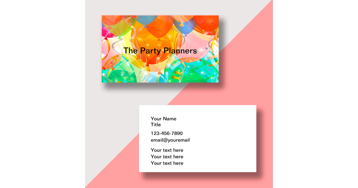 Party Planner Business Cards | Zazzle