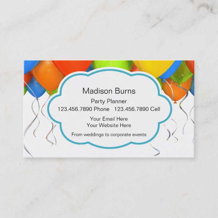 Party Planner Business Cards | Zazzle.com