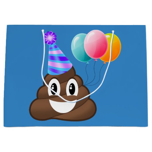 Party Pooper Birthday Emoji Gift Bag | Zazzle