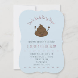 Party Pooper Birthday Invitations | Zazzle