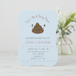 Party Pooper Birthday Invitations | Zazzle