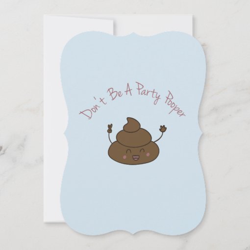 Party Pooper Birthday Invitations | Zazzle