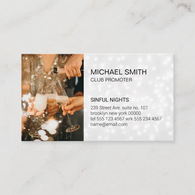 Party Promoter | Club Owner | Event Planner Business Card | Zazzle