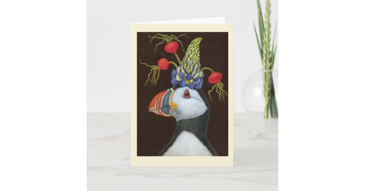Party Puffin card | Zazzle