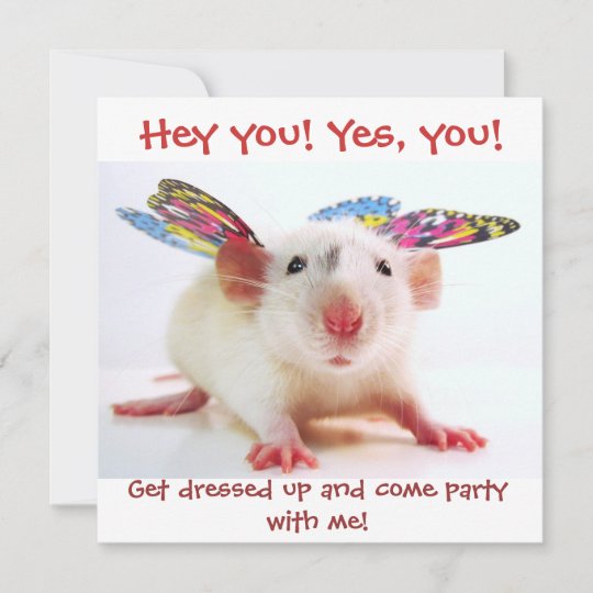 Party Rat Invitations | Zazzle.com