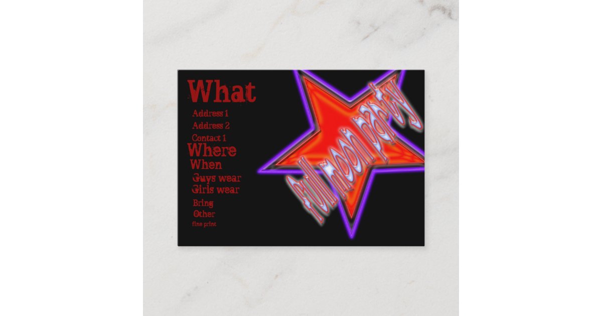 Party/Rave Card | Zazzle