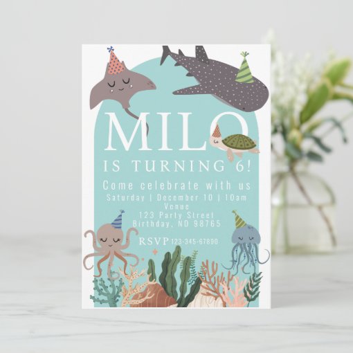 Party (Sea) Animals Birthday Invitation | Zazzle