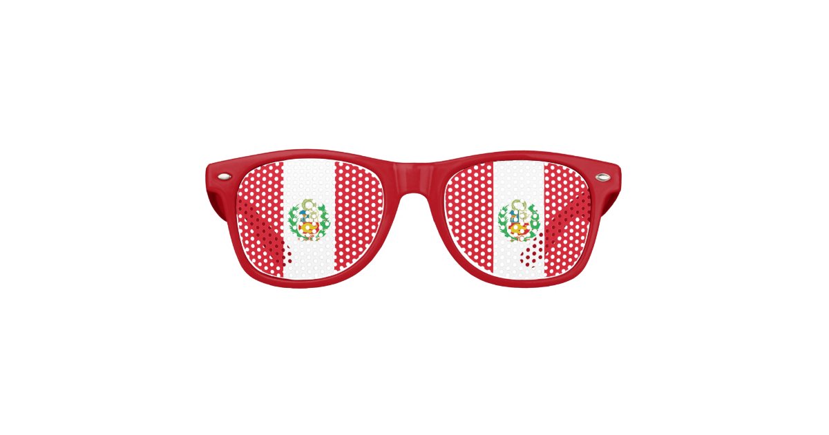 Party Shades Sunglasses - Peru flag | Zazzle
