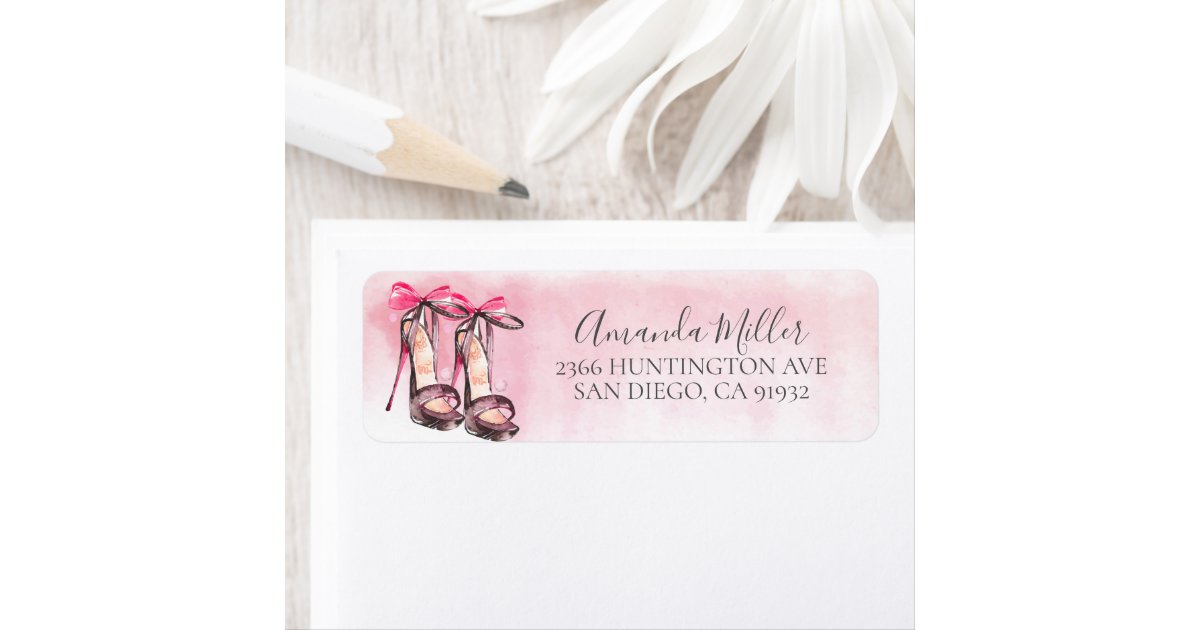 Party Shoes Return Address Label | Zazzle