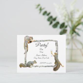 Party Squirrels Invitation | Zazzle