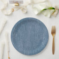 Party Supply Blue Jean Denim Paper Plates | Zazzle