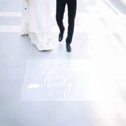 Party This Way Arrow Direction Sign Floor Decals | Zazzle