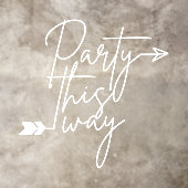 Party This Way Arrow Direction Sign Floor Decals | Zazzle