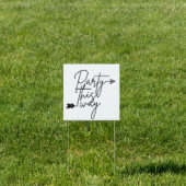 Party this way direction sign | Zazzle