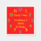 Party Time, 100th Birthday, Red Clock, Name, Paper Paper Napkins | Zazzle