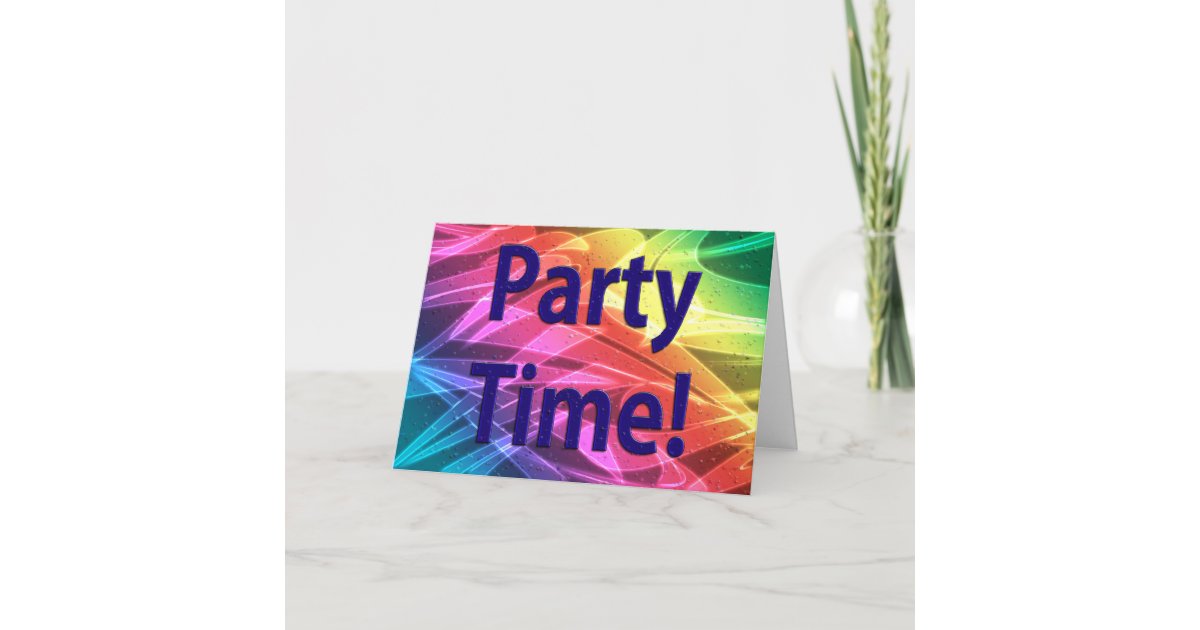Party Time-Congratulations On Your Accomplishments Card | Zazzle