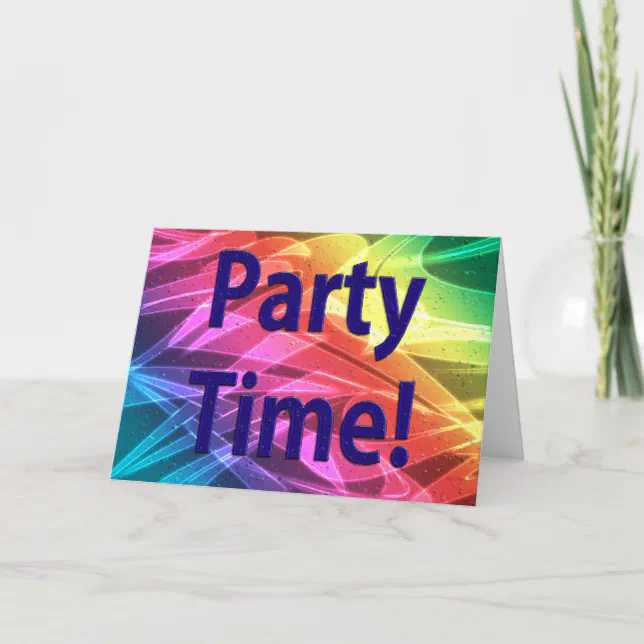 Party Time-Congratulations On Your Accomplishments Card | Zazzle