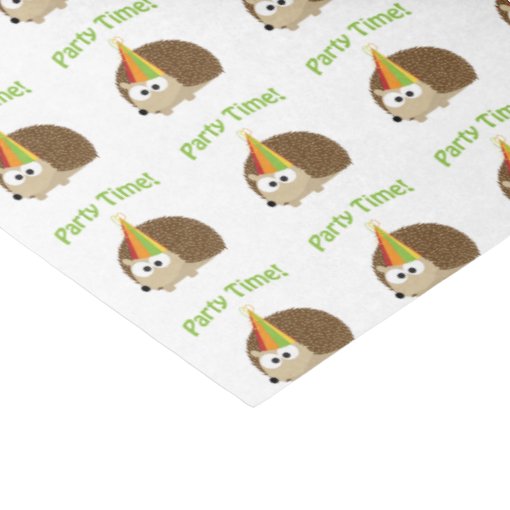 Party Time Hedgehog Tissue Paper | Zazzle