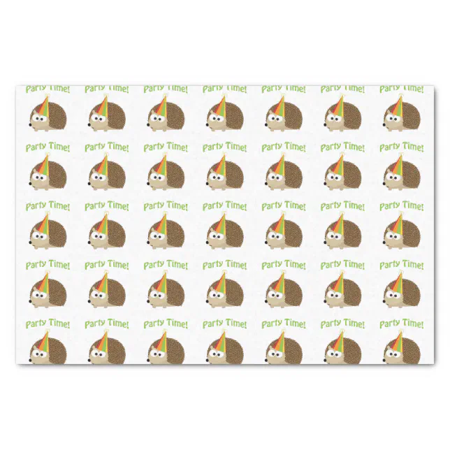 Party Time Hedgehog Tissue Paper | Zazzle