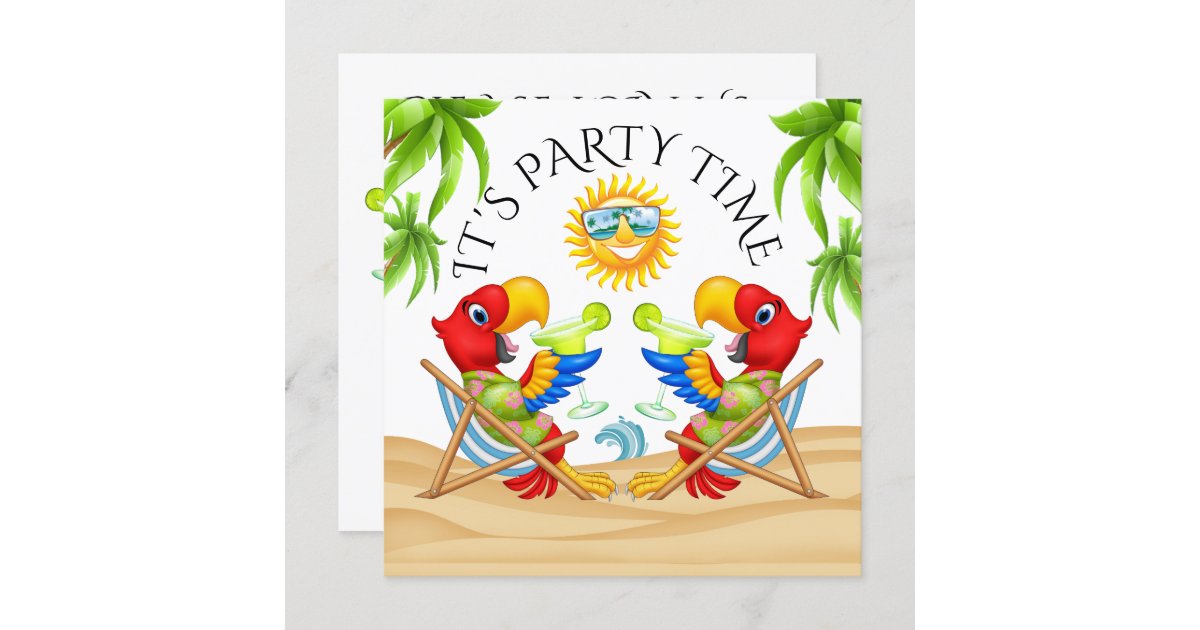 PARTY TIME Invitation | Zazzle