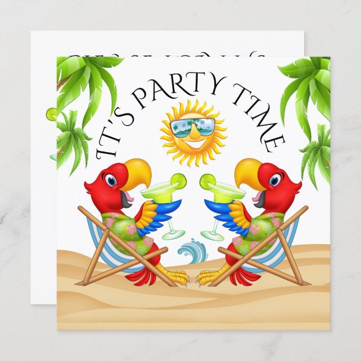 PARTY TIME Invitation | Zazzle