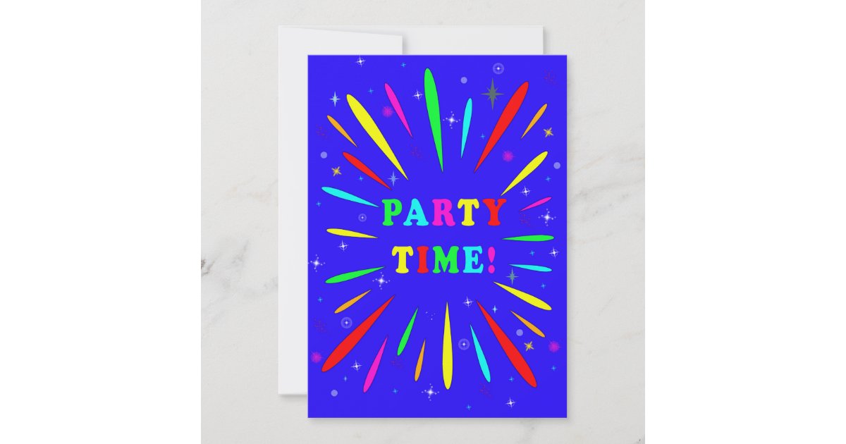 Party Time Invitation Explosion | Zazzle