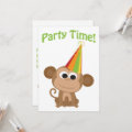 Party Time! Monkey Party Invitation | Zazzle