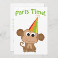 Party Time! Monkey Party Invitation | Zazzle
