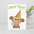 Party Time! Monkey Party Invitation | Zazzle