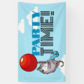PARTY TIME! Party Possum Funny Floating Opossum Banner | Zazzle