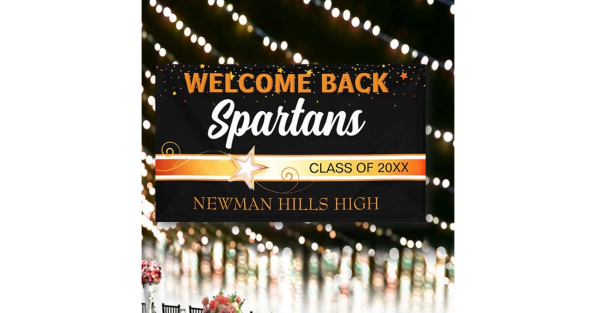 Party!! Welcome Back Class Reunion Banner | Zazzle