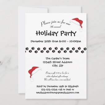 Party With Us Dog - Holiday Party Invitation | Zazzle