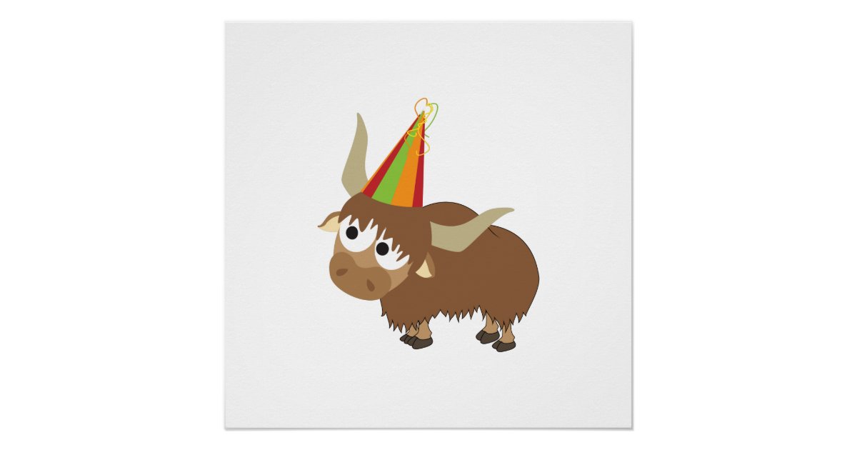 Party Yak Poster | Zazzle