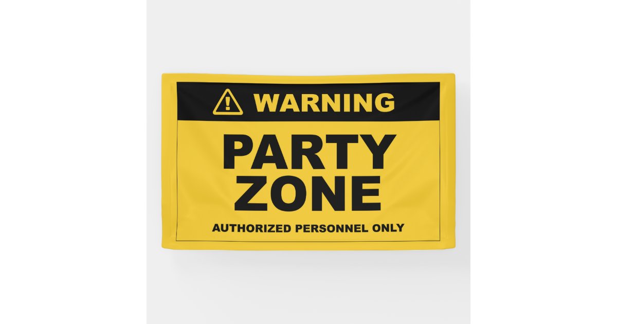 Party Zone Construction Birthday Party Banner Zazzle