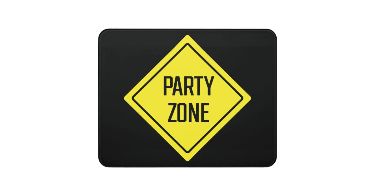 Party Zone | Construction Sign | Modern Room Sign | Zazzle