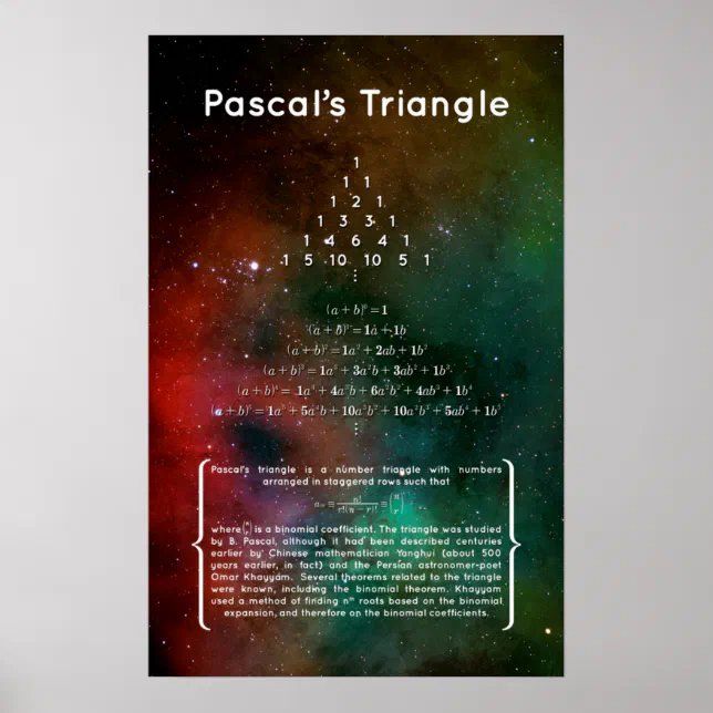 Pascal's Triangle Poster | Zazzle