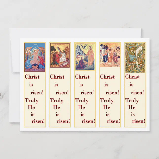 Pascha (Orthodox Easter) set of cut out bookmarks Holiday Card | Zazzle