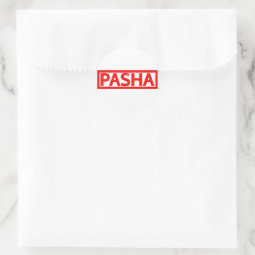 Pasha Stamp Classic Round Sticker | Zazzle