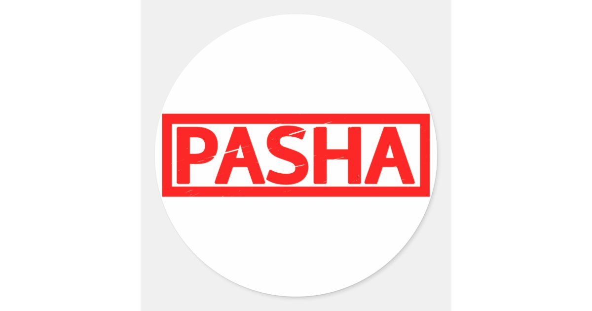 Pasha Stamp Classic Round Sticker | Zazzle