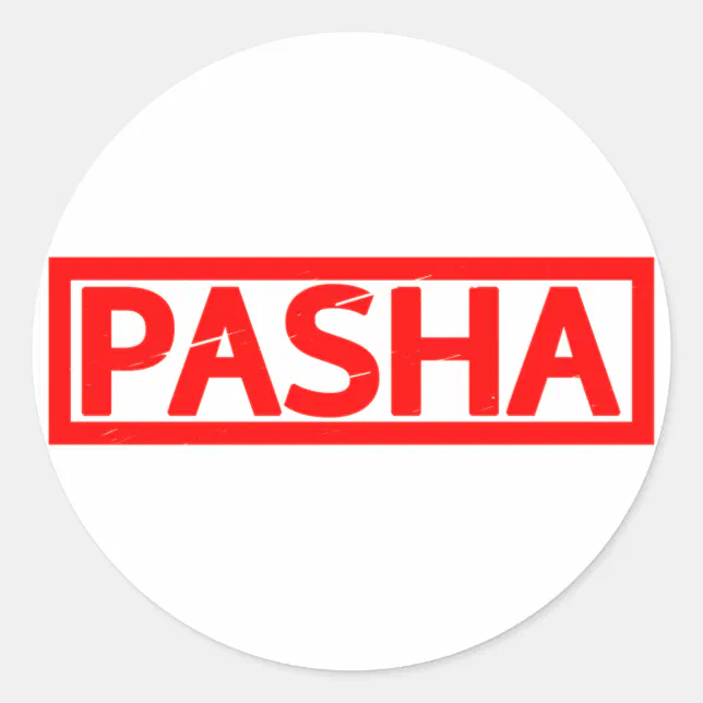 Pasha Stamp Classic Round Sticker | Zazzle