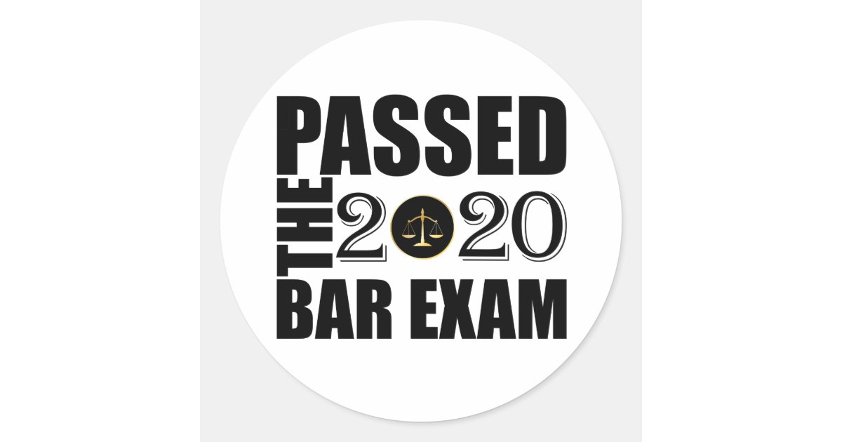 Passed the 2020 Bar Exam Classic Round Sticker | Zazzle