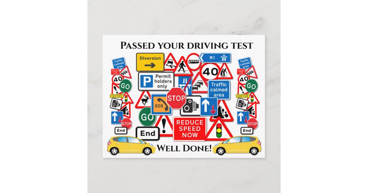 Passed your Driving Test ~ Congratulations! Postcard | Zazzle