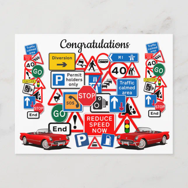 Passed your Driving Test, Congratulations! Postcard | Zazzle
