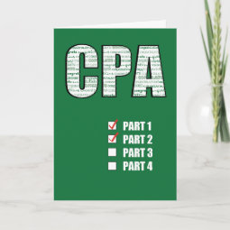 Passing 2 Parts CPA Congratulations Card | Zazzle