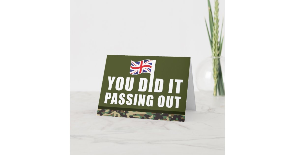 Passing Out Parade Camouflage British Army Card | Zazzle