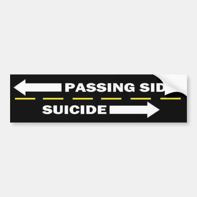 Passing side bumper sticker | Zazzle