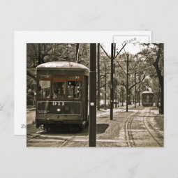 Passing Streetcars Postcard | Zazzle