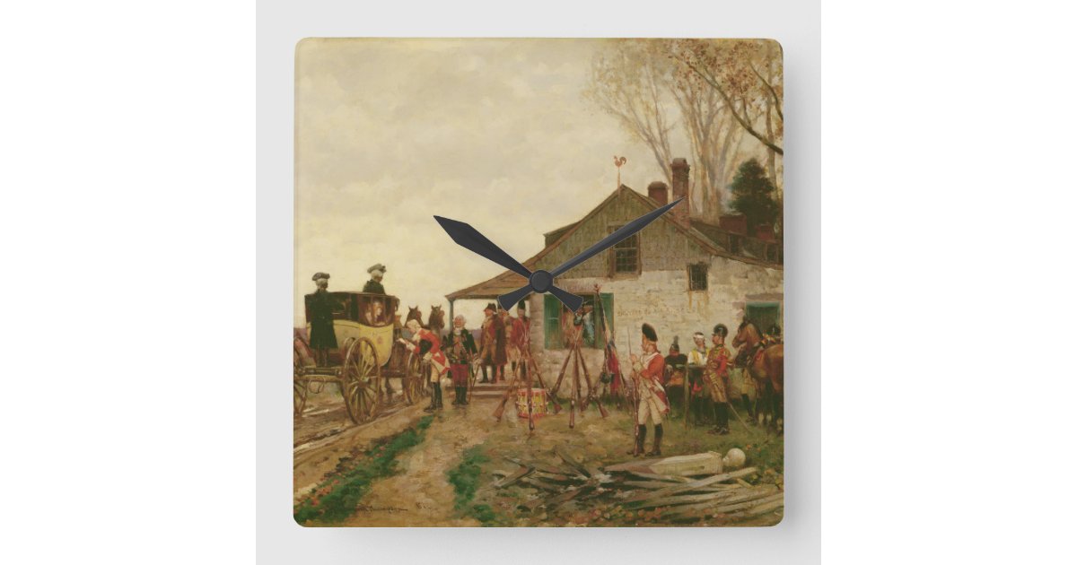 Passing the Outpost Square Wall Clock | Zazzle
