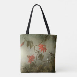 Passion Flowers and Hummingbirds by Martin J Heade Tote Bag | Zazzle