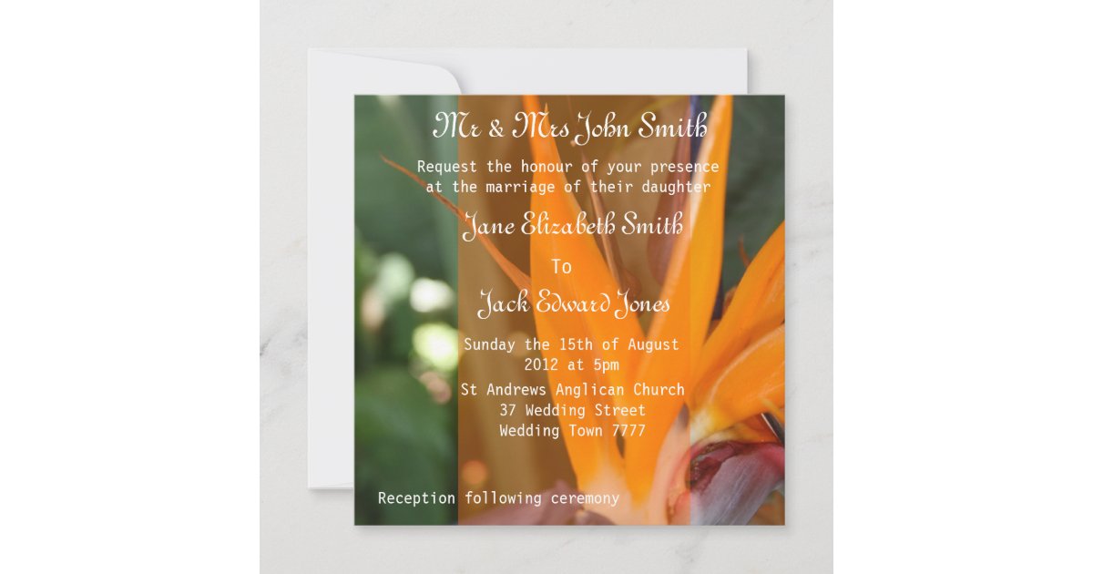 Passion in Paradise tropical Wedding Invitations | Zazzle